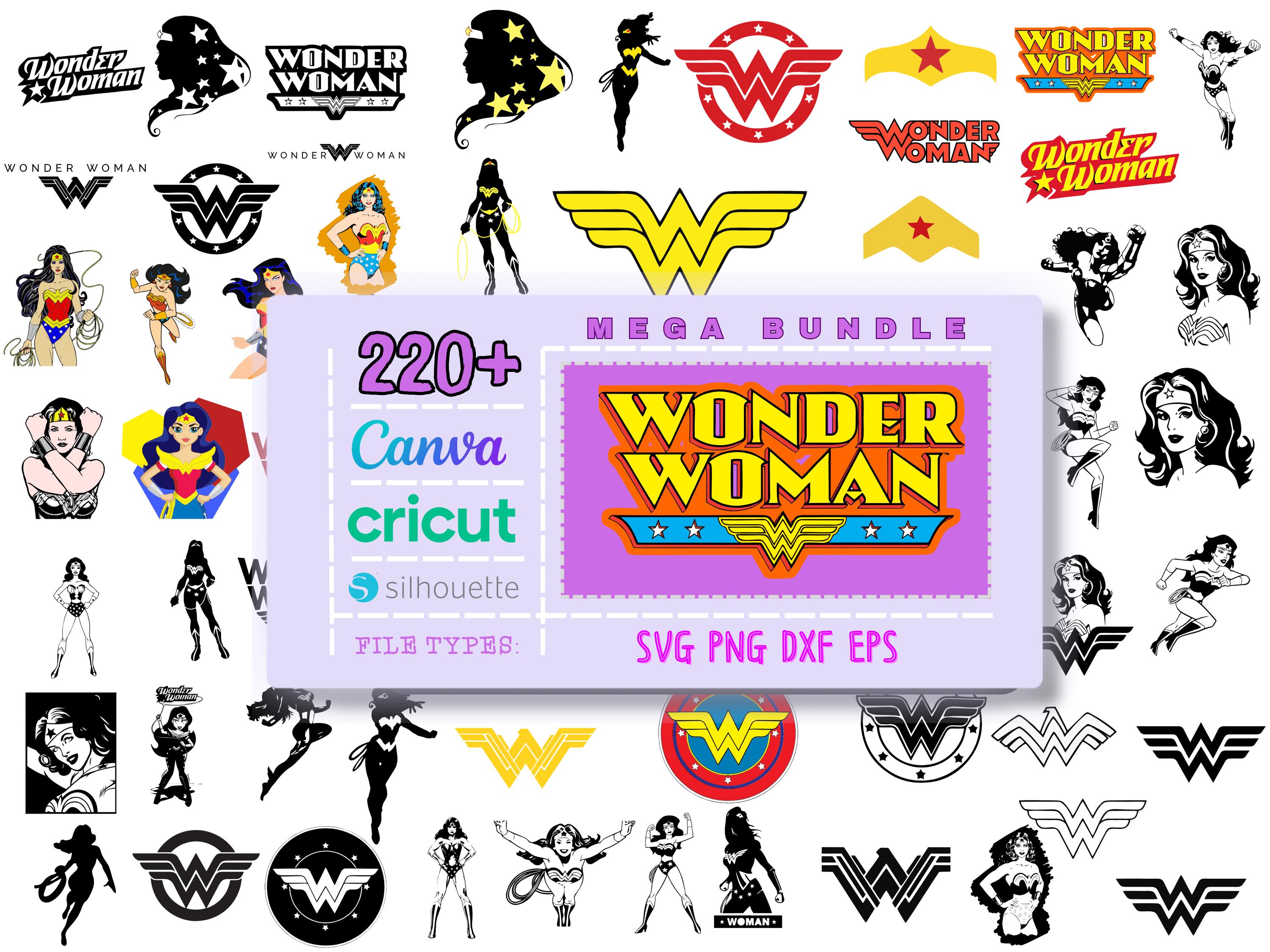MEGA Wonder Woman Svg Bundle- Png-svg-dxf-eps - Etsy