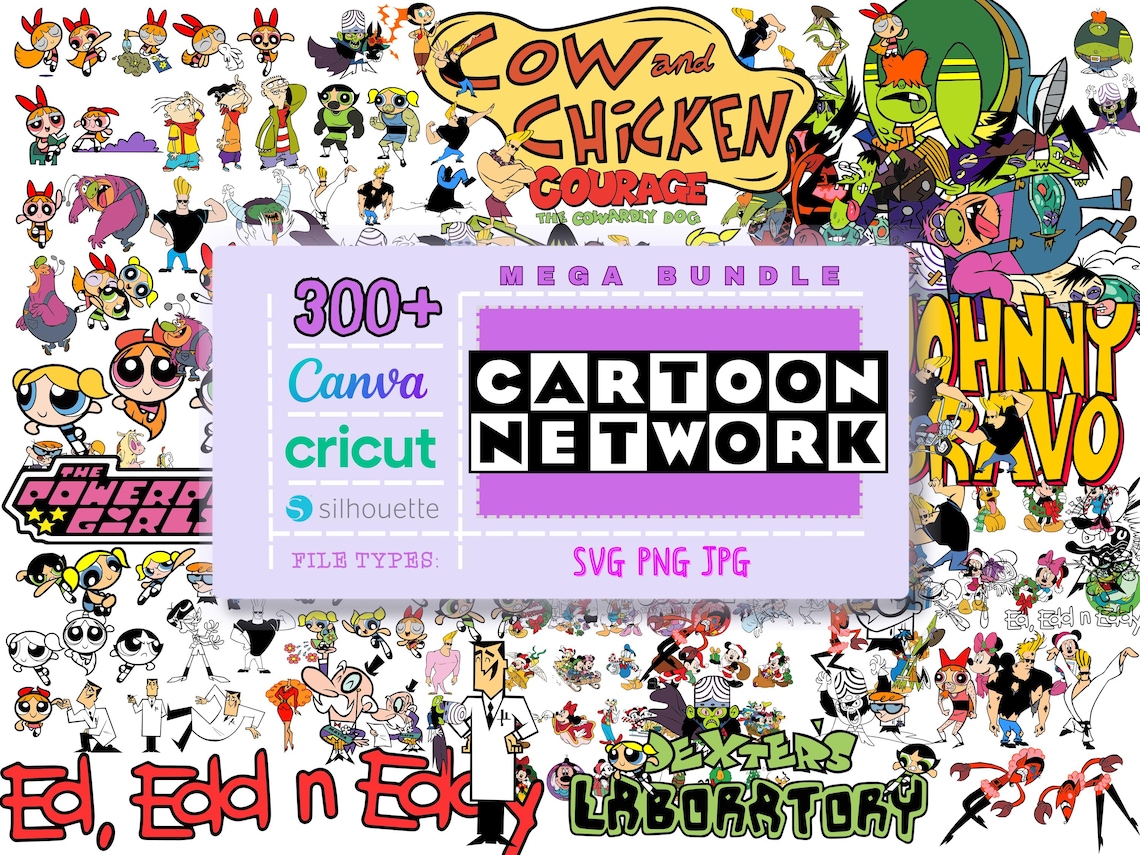 Cartoon Network SVG Bundle, Mega Cartoon Svg Bundle, Transparent 90s ...