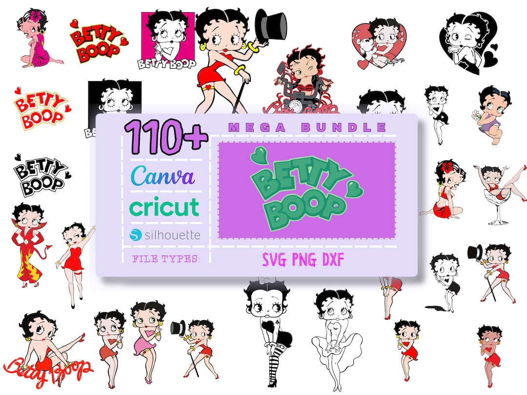 Betty Boop SVG Bundle,betty Boop Layered,svg, Easy Cut,tshirt Print ...