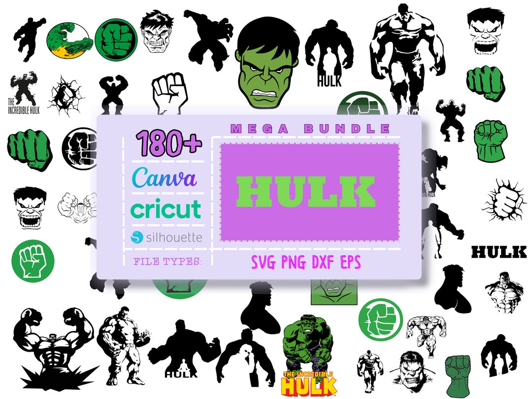 Hulk Svg Bundle, Superhero, Avengers, Layered, Svg - Png - Dxf - Eps ...