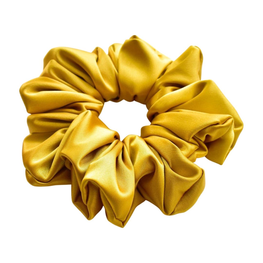 Extra Large Gold Satin Scrunchie | Oversized XL Hair Scrunchies - Etsy