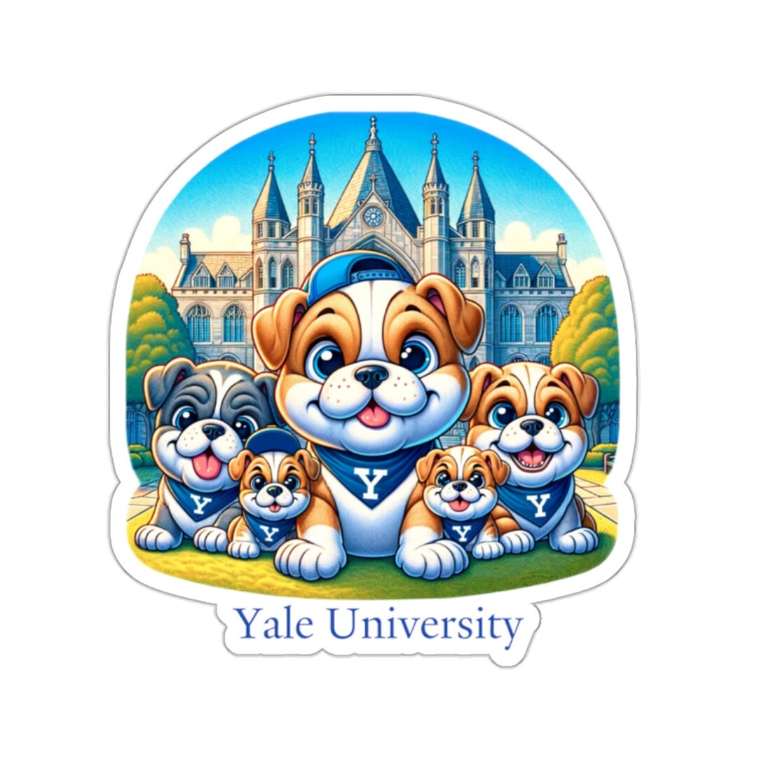 Yale University Pups Kiss-cut Stickers - Etsy