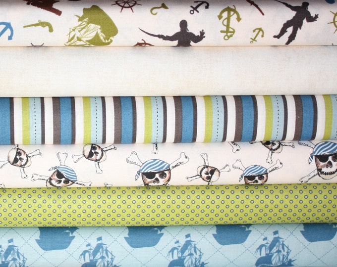 The Pirate Matey's Quilt or Craft Fabric by Emily Taylor - Etsy