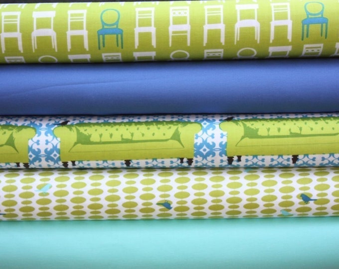 Tufted Tweets Fabric Bundle by Laurie Wisbrun for Robert Kaufman -fat ...