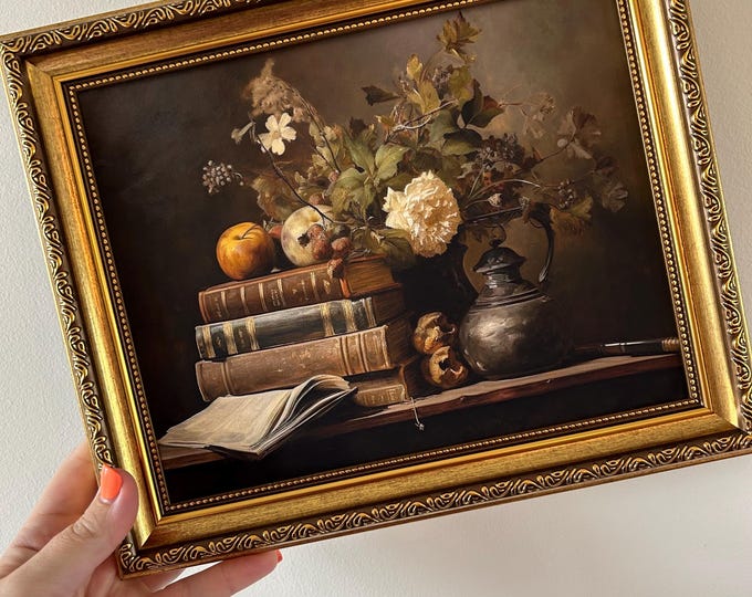 Moody Framed Still Life Giclee Print, Fine Art Print, Wall Decor, Gift ...