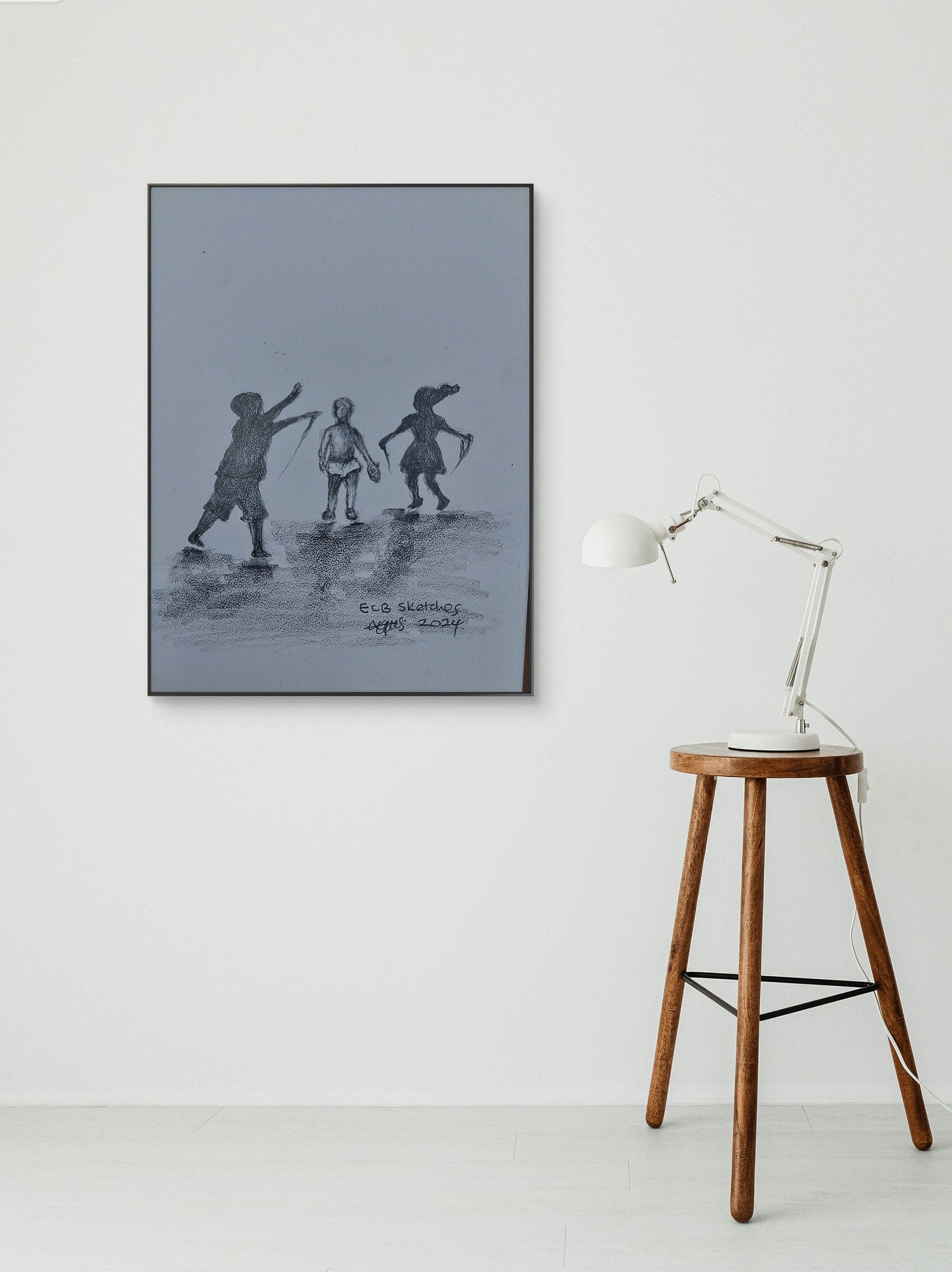 Playing Kids Drawing, Silhouette Figure Drawing, Kids Drawing,kids ...