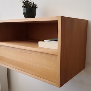 Solid Wood Floating Console Table and Nightstand, Custom Size - Etsy