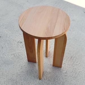 Wooden Stool, Customizable, Solid Wood Side Table, Scandinavian Stool ...