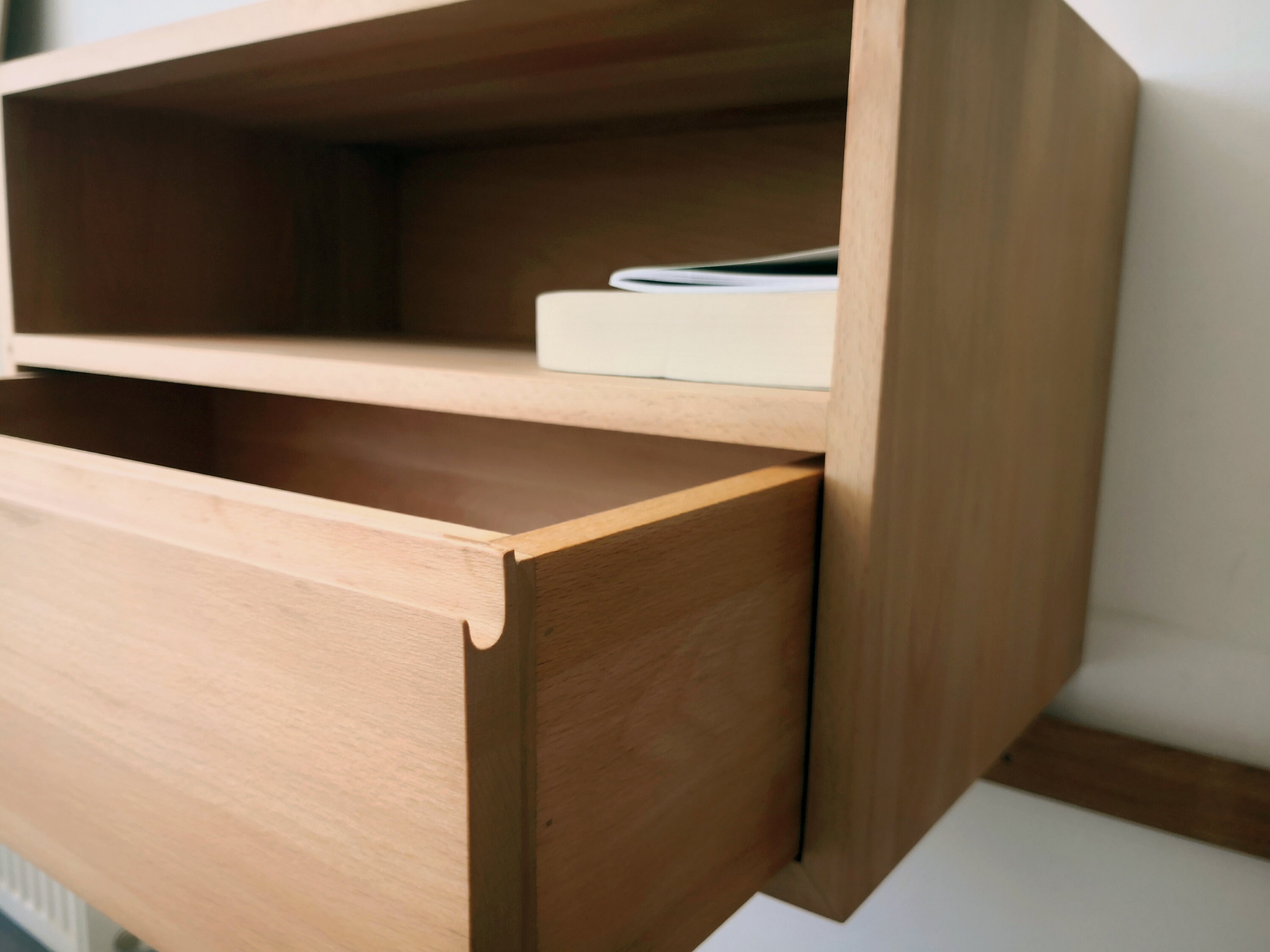 Solid Wood Floating Console Table and Nightstand, Custom Size - Etsy