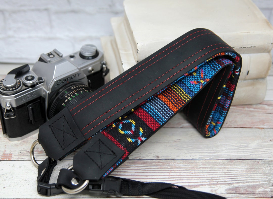 Custom Leather Camera Strap Black Leather Strap Handmade Strap With ...