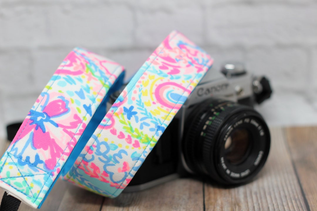 Lilly Camera Strap Pink Camera Strap Flock of Fun - Etsy