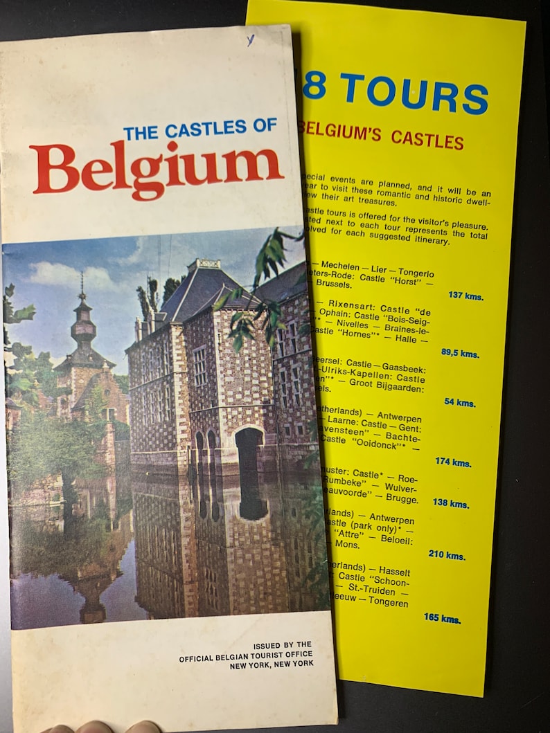 1972 the Castles of Belgium Brochure, Nine Provinces, Vintage Travel ...