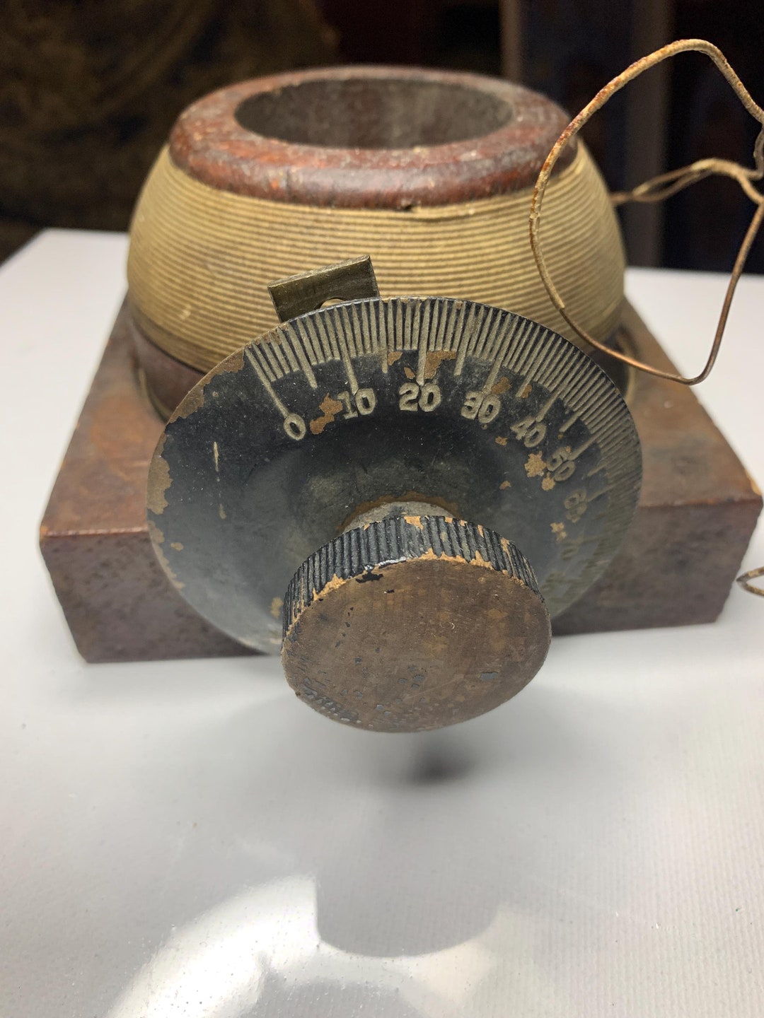 Vintage Radio Variometer Part With Dial, Breadboard - Etsy