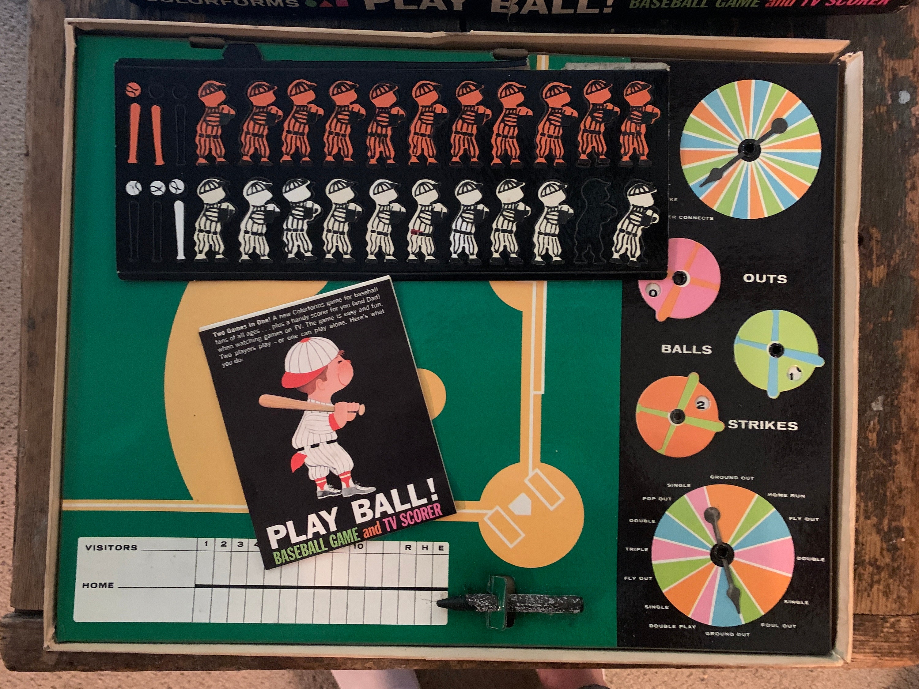 Rare 1959 Play Ball Baseball Colorforms Game With Box, Board Game - Etsy