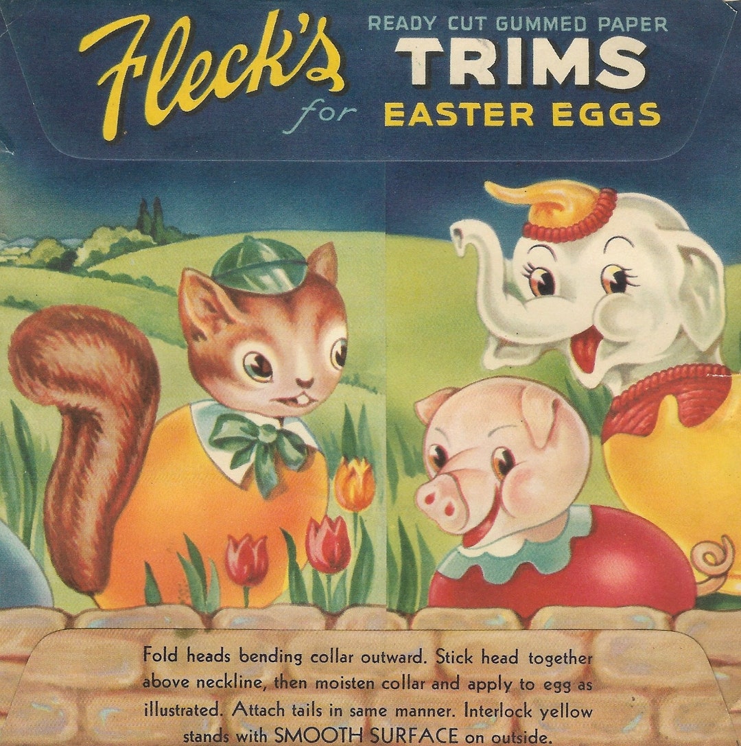 Fleck's Trims for Easter Eggs, Vintage Easter Decoration Kit, Goose ...