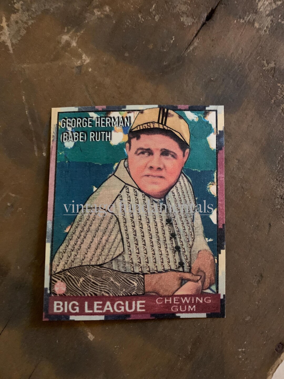 1933 Goudey Babe Ruth Baseball Art Card, Vintage Art Collage, Reprint ...