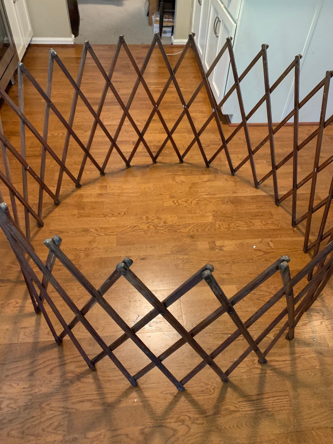 Vintage Oak Expanding Garden Trellis, Flower Garden, Antique Garden ...