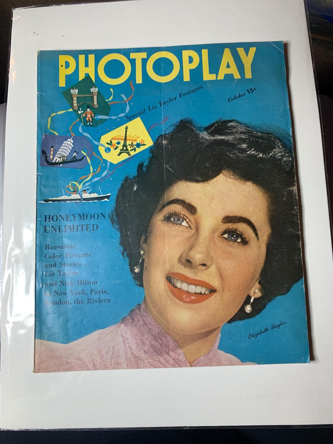 Elizabeth Taylor Magazine Cover, 1950, Photoplay Magazine, Celebrity ...