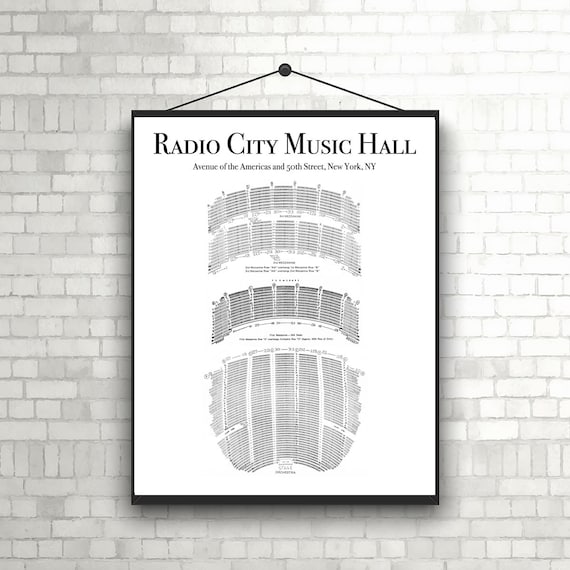 Radio City Seating Chart BROADWAY Theaters, Vintage Radio City Music