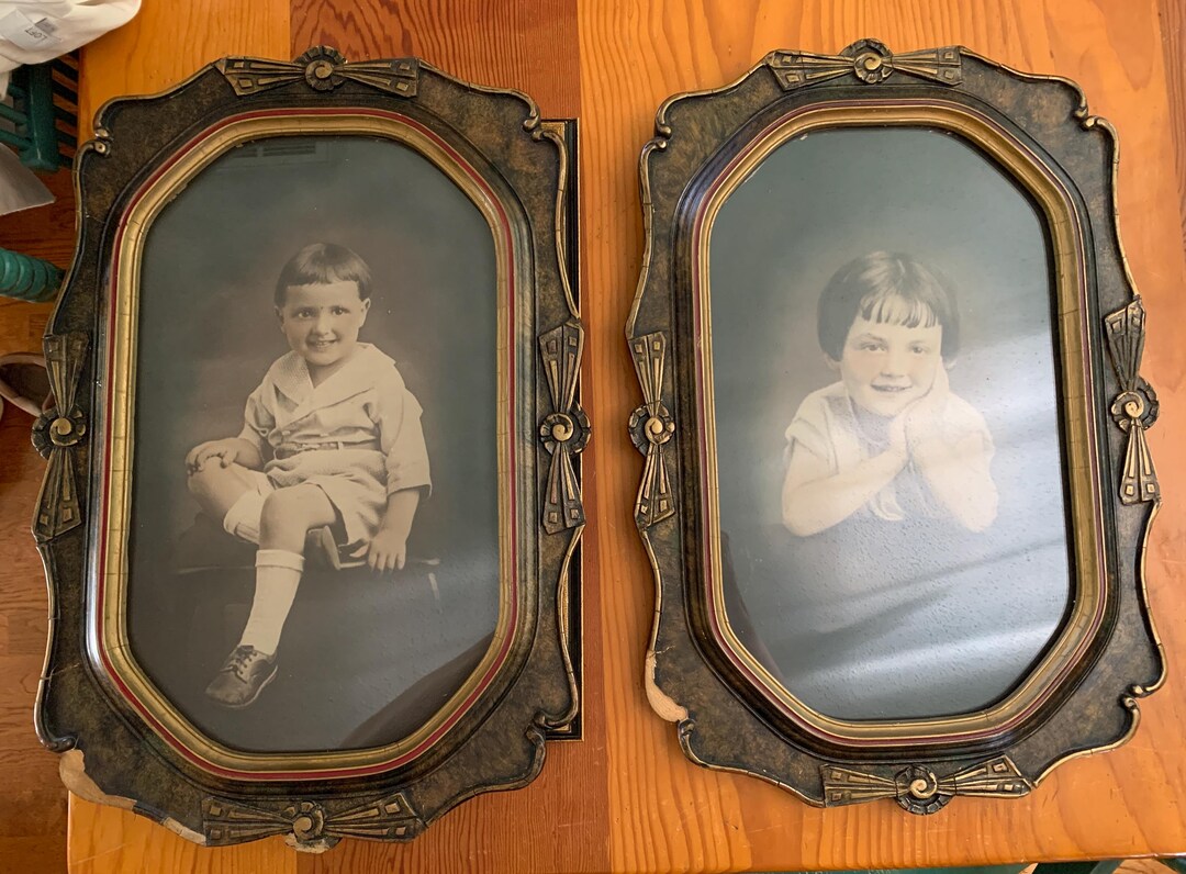 Large Pair of Vintage Frames, Art Deco Style, 22x15, Antique Frames - Etsy