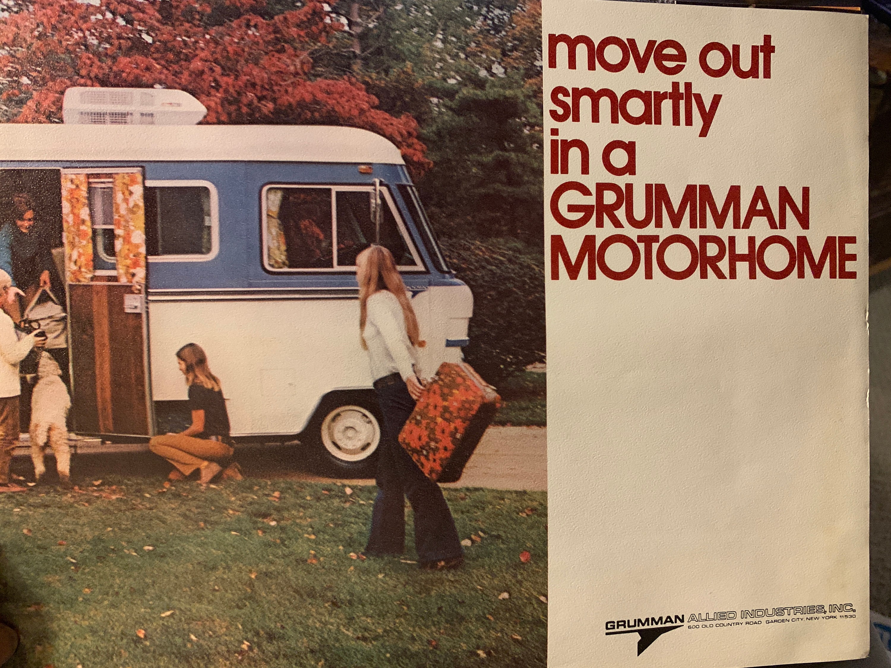 Grumman Motorhome Fold-out Brochure, 1971, Camping, Travel Trailers ...