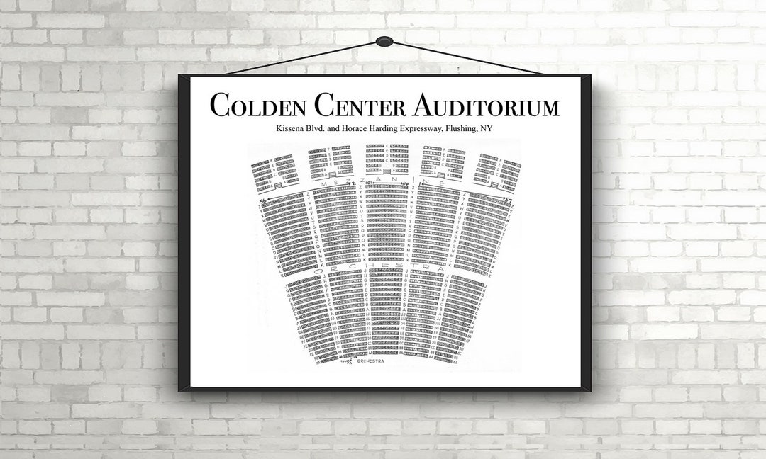 BROADWAY Theaters, Vintage Colden Center Auditorium, Seating Chart ...