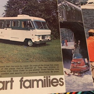 Grumman Motorhome Fold-out Brochure, 1971, Camping, Travel Trailers ...