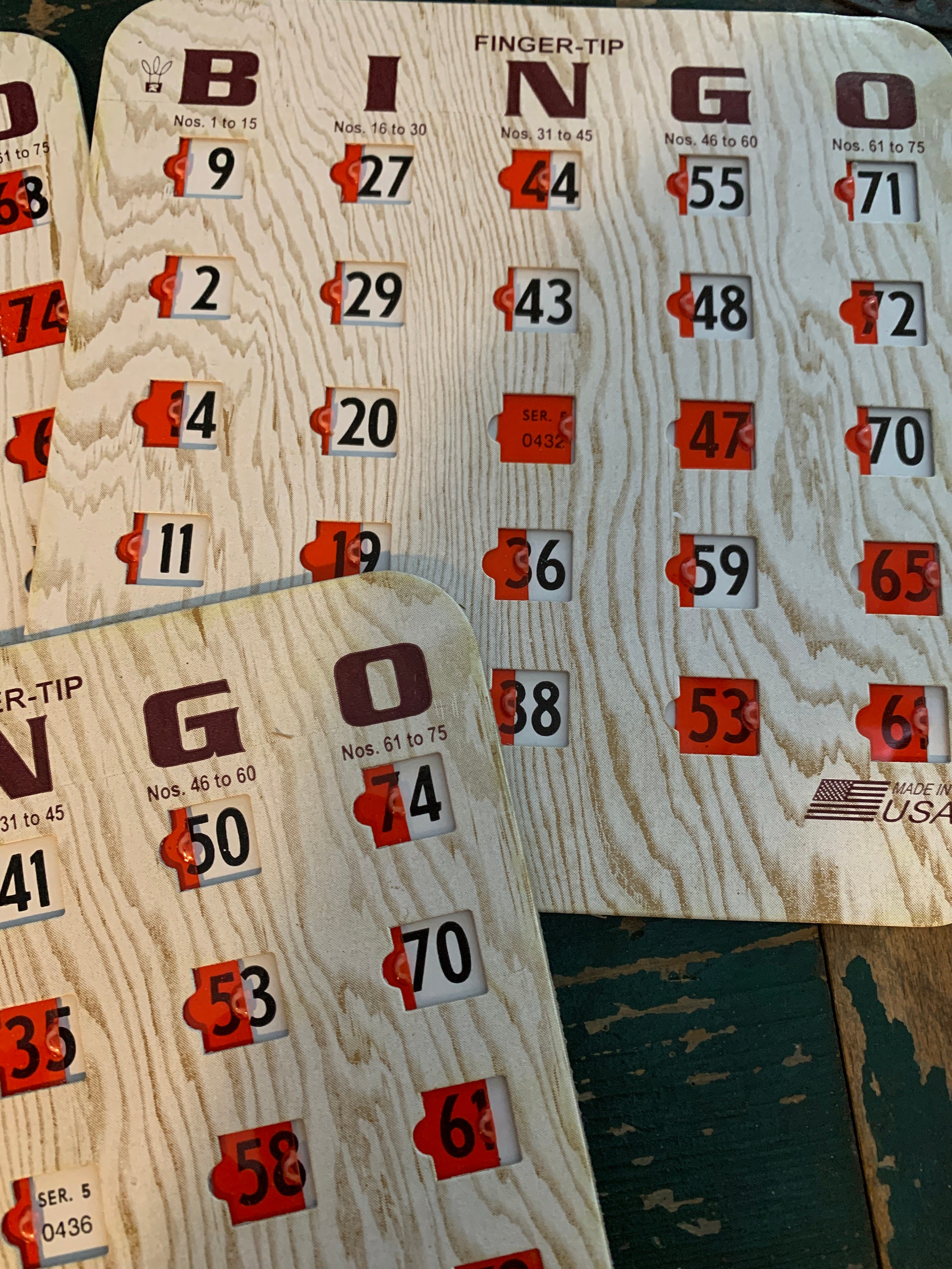 Retro Finger-tip Wood Grain Bingo Card, Vintage Game Card, Vintage ...