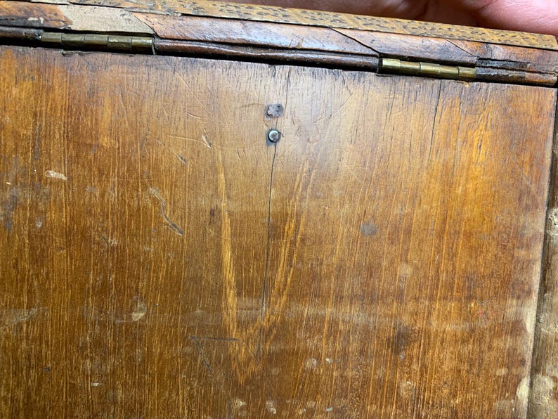 Antique Wooden Lock Box With Door and 2 Drawers - Etsy