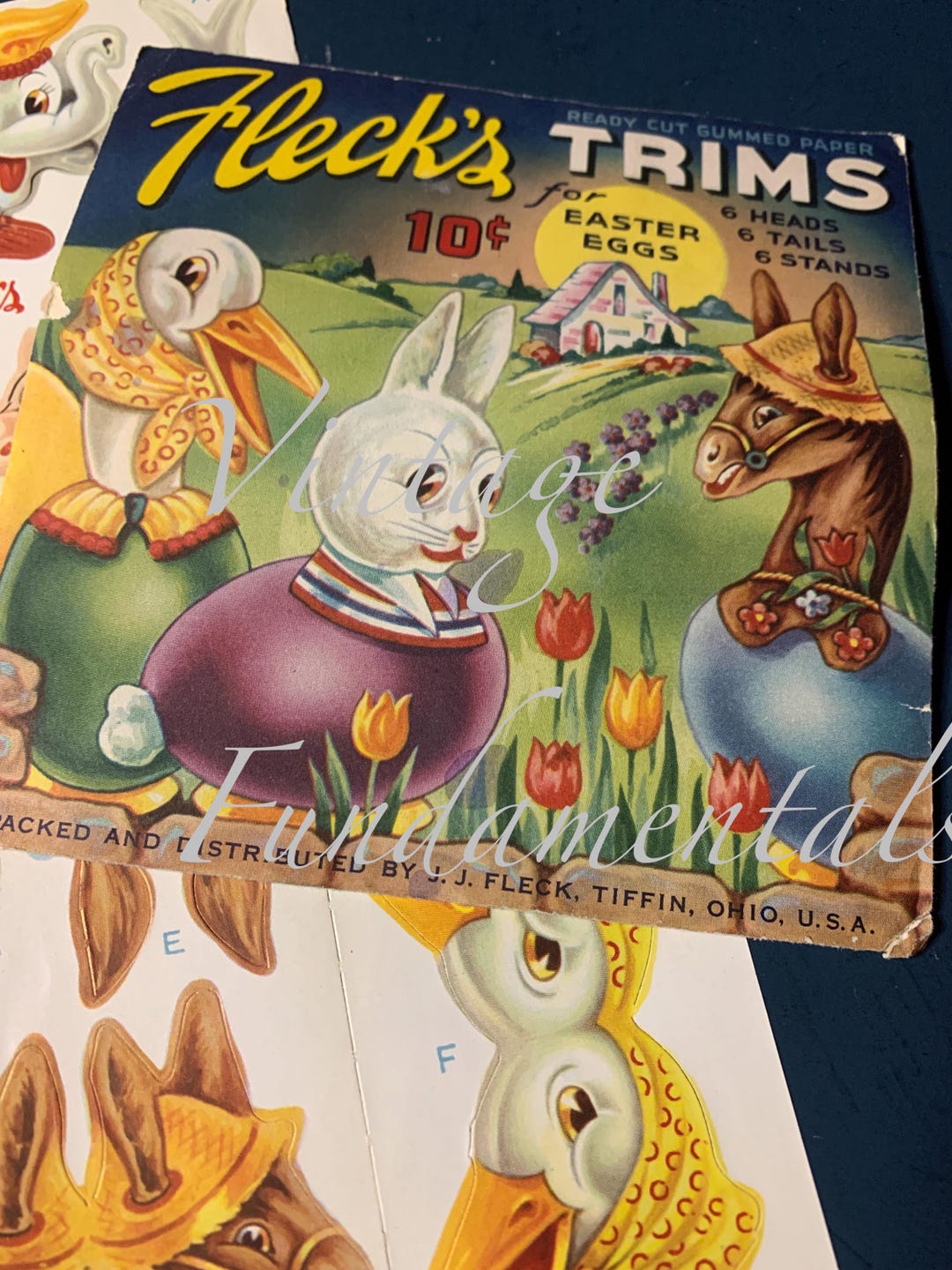 Fleck's Trims for Easter Eggs, Vintage Easter Decoration Kit, Goose ...