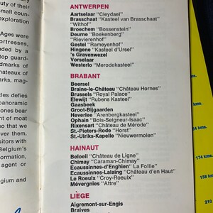 1972 the Castles of Belgium Brochure, Nine Provinces, Vintage Travel ...