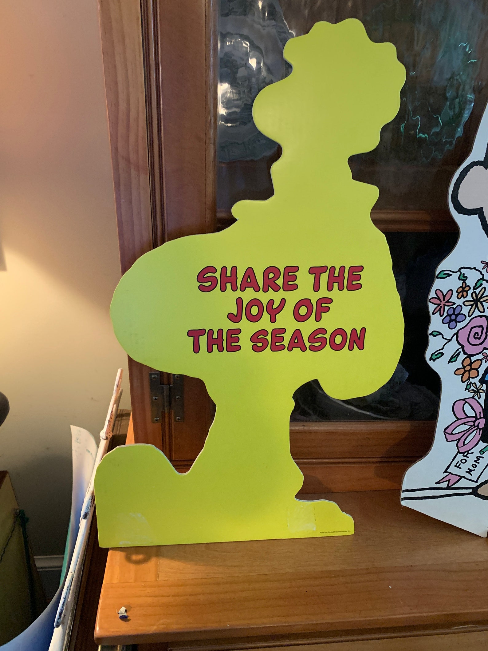 Peanuts Hallmark Store Display Cardboard Cutouts, Snoopy, Charlie Brown ...