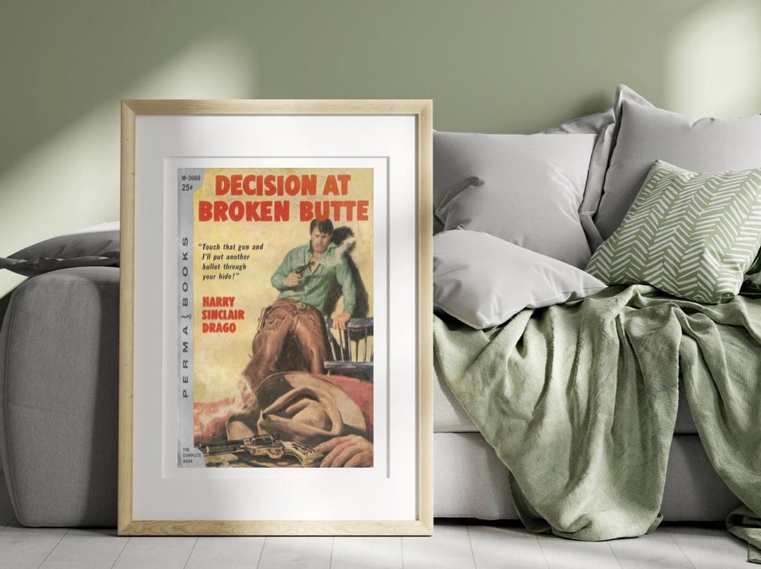 Decision at Broken Butte Book Cover Art, Pulp Fiction Art, Western Art ...