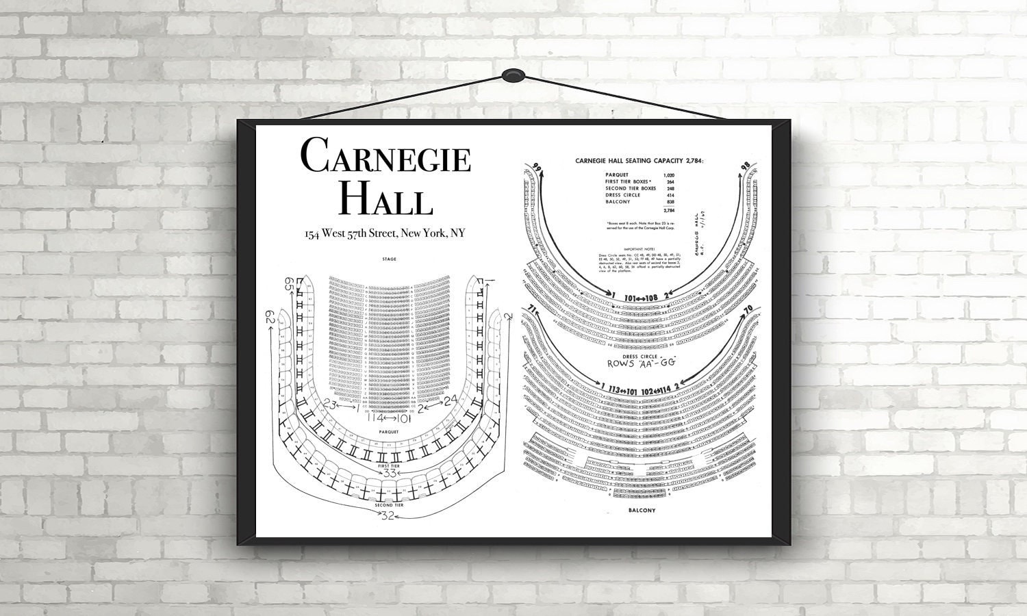 Carnegie Hall Seating Chart Floor