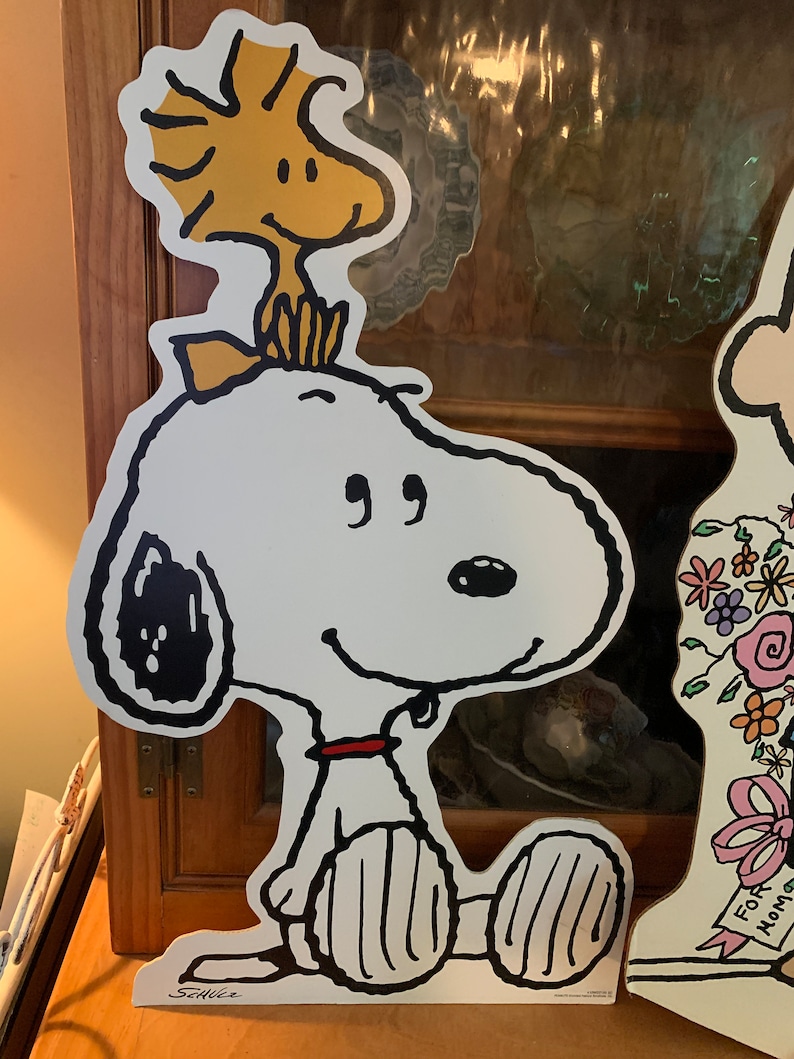 Peanuts Hallmark Store Display Cardboard Cutouts, Snoopy, Charlie Brown ...