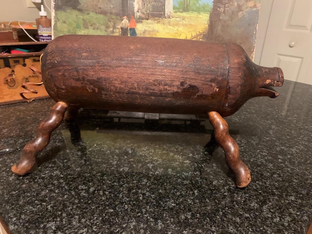 Rare Moses Y. Ransom, Late 1880s Figural Pig Foot Stool With Barley ...