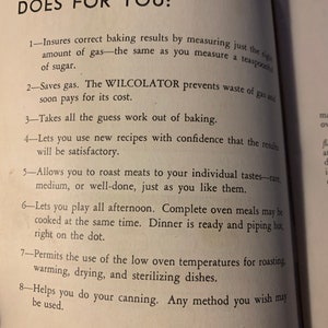 Wilcolator Cookbook, Antique Gas Stove, Canning, Baking, Recipes ...