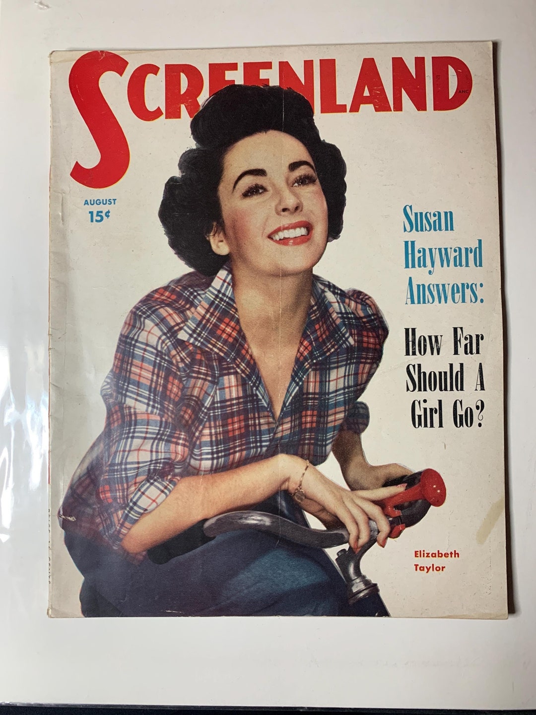 Elizabeth Taylor Magazine Cover, August 1950, Screenplay Magazine ...