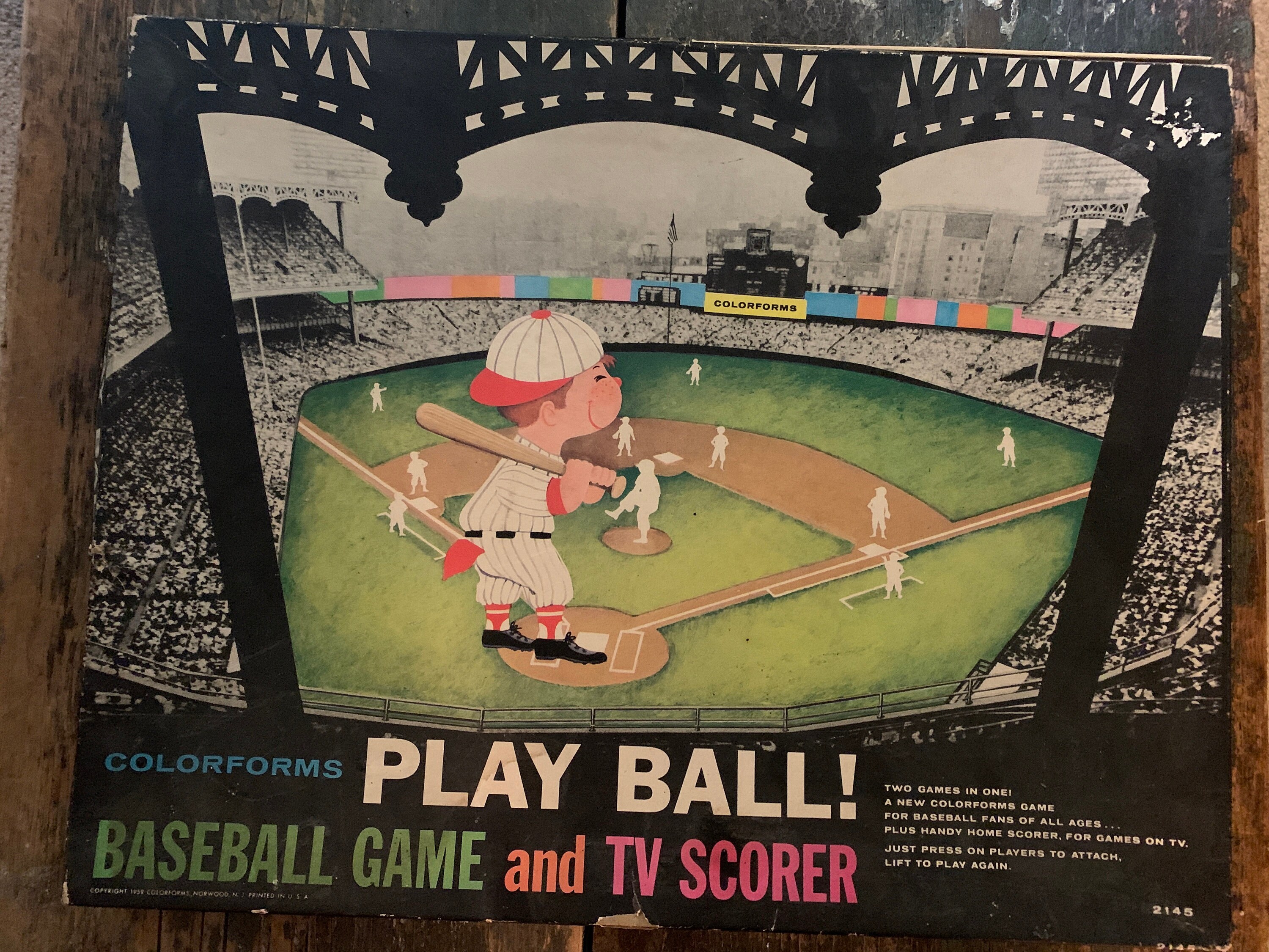 Rare 1959 Play Ball Baseball Colorforms Game With Box, Board Game - Etsy