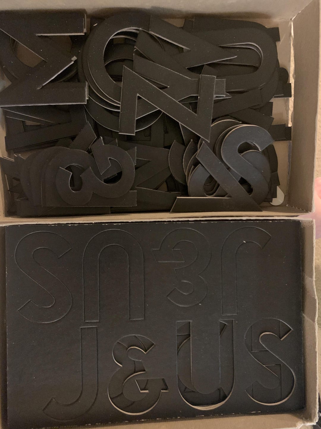Vintage Hallcraft Diecut Alphabet Letters, 3, Black, Apex Style ...