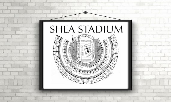 Vintage Shea Stadium Football Seating Chart Poster DIGITAL - Etsy