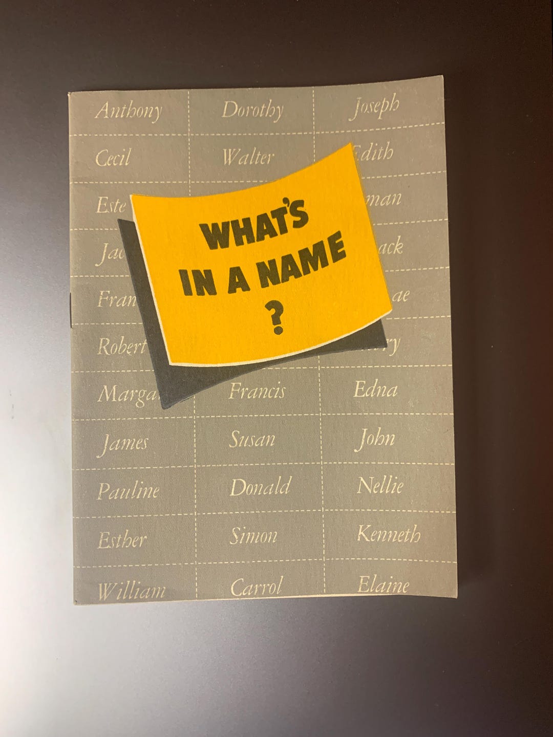 What's in A Name, Baby Names, Advertising, Vintage Ephemera, Ethyl - Etsy
