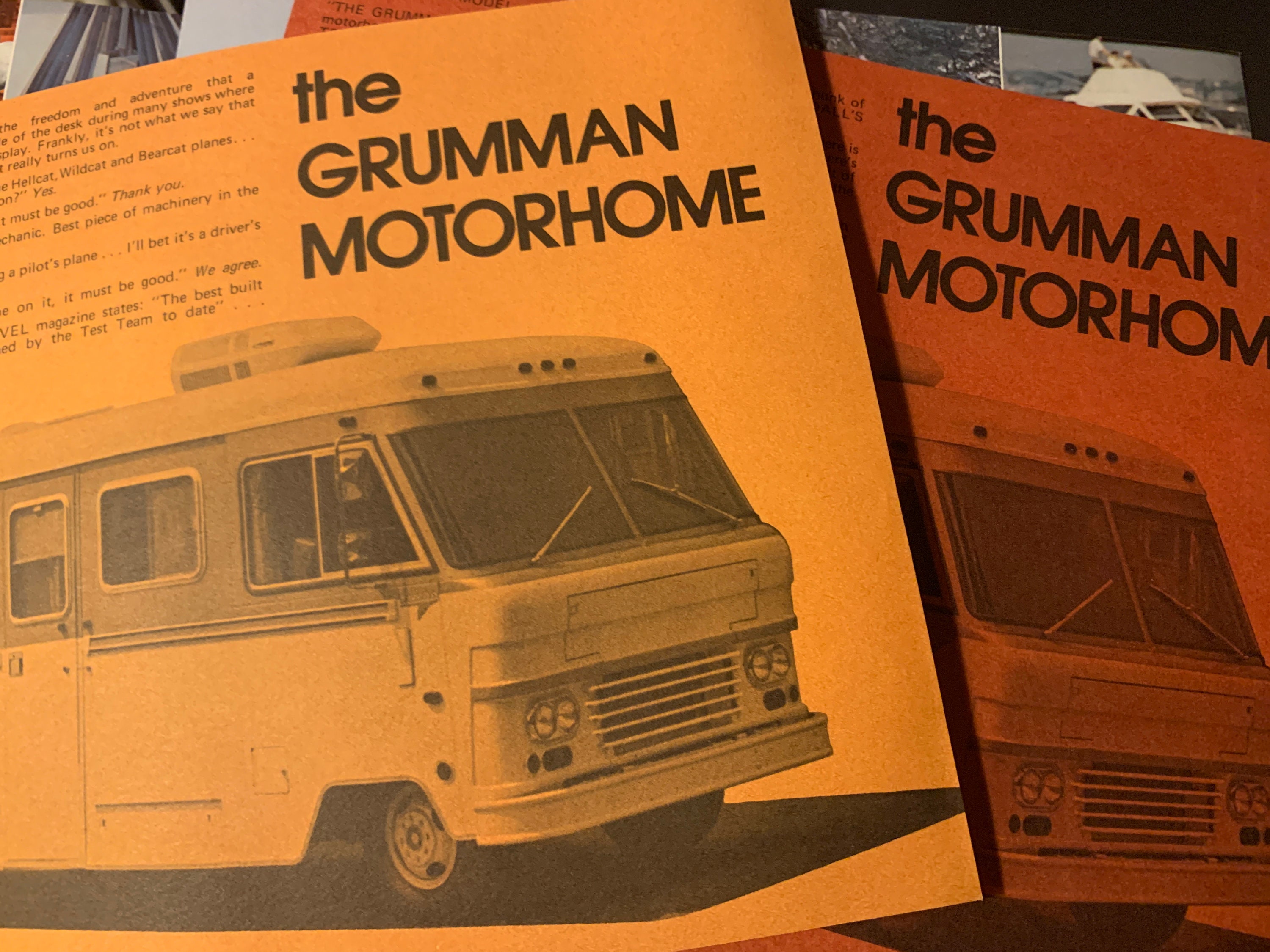 Grumman Motorhome Fold-out Brochure, 1971, Camping, Travel Trailers ...