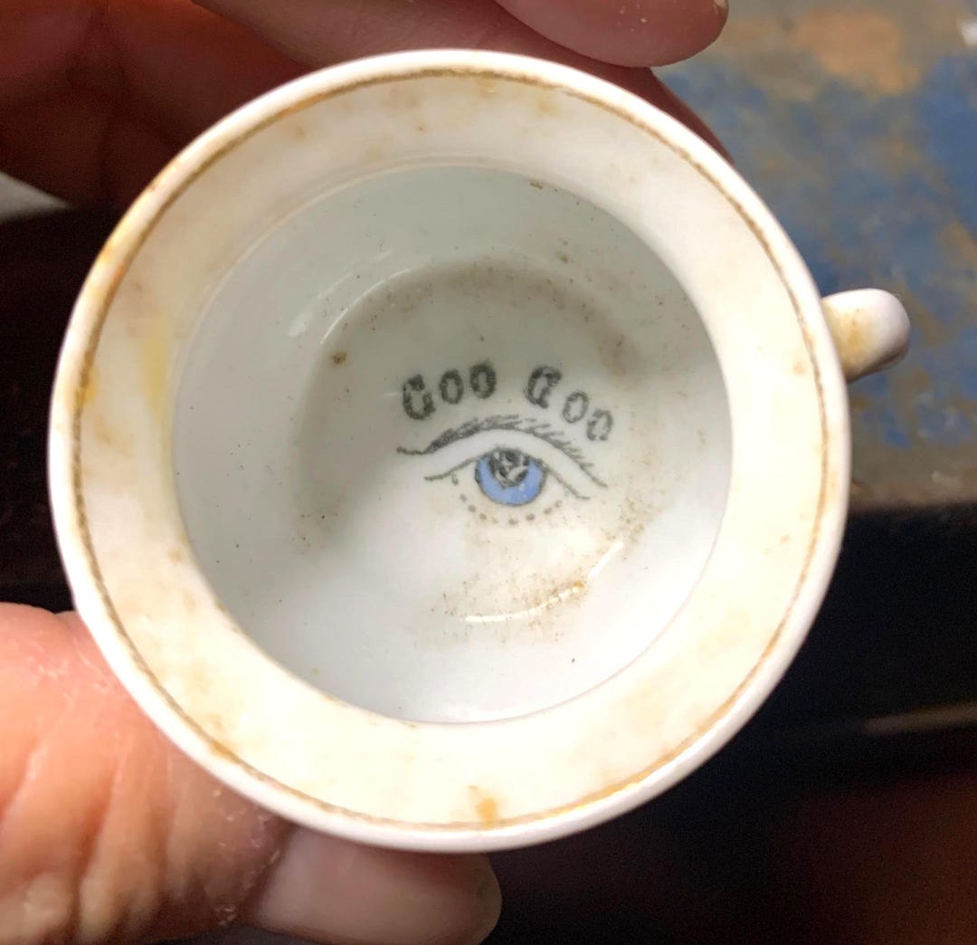Antique German Miniature Chamber Pot Eye GOO GOO “go Way Back and Sit ...