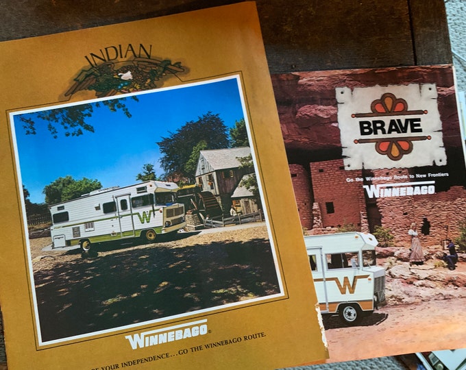 Vintage 1971 Winnebago Motorhome Brochures for Indian and Brave Models ...