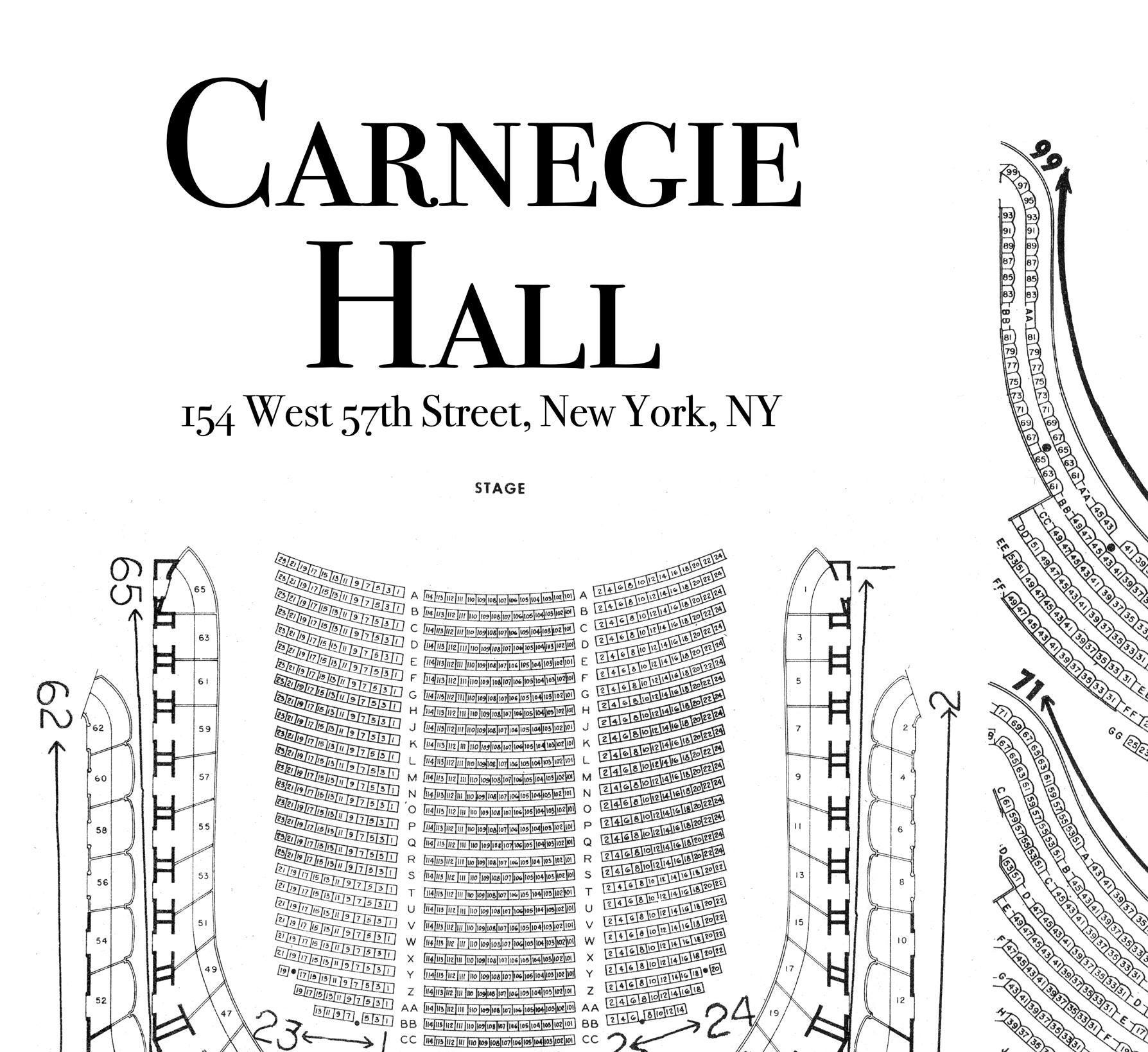 New York Carnegie Hall Seating Chart View