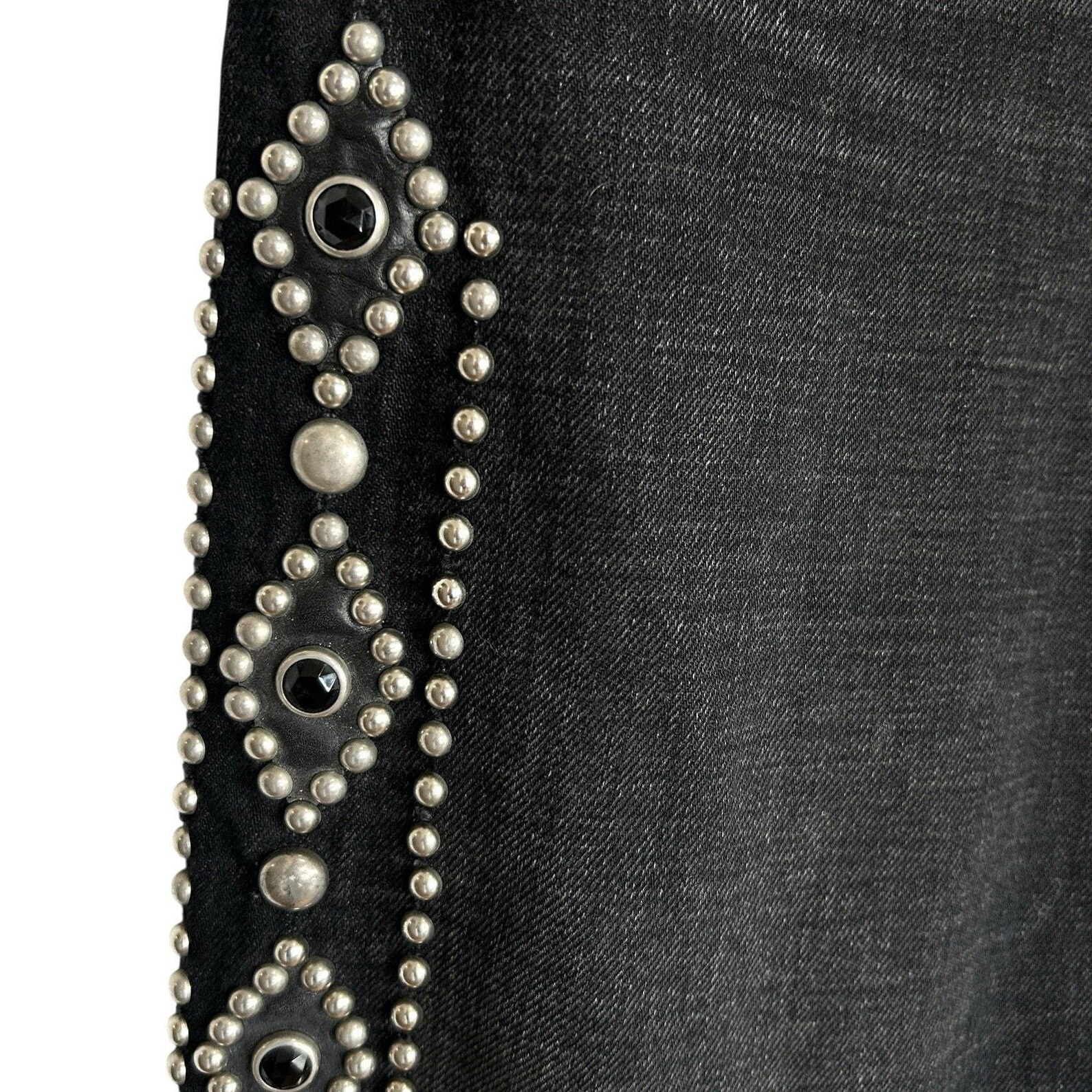 RRL Double RL Studded Selvedge Western Slim Fit Jeans Mens 31X29 Biker ...