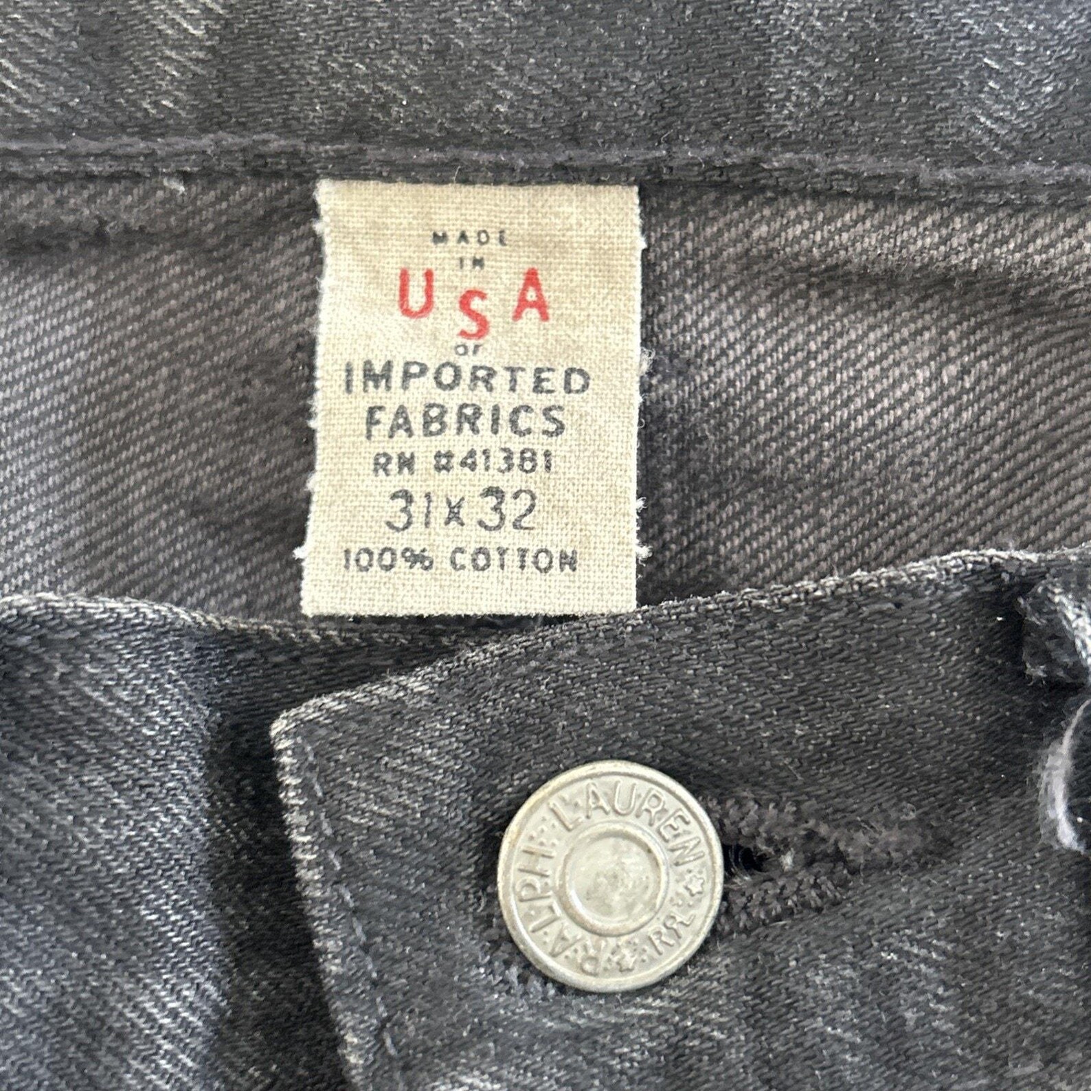 RRL Double RL Studded Selvedge Western Slim Fit Jeans Mens 31X29 Biker ...