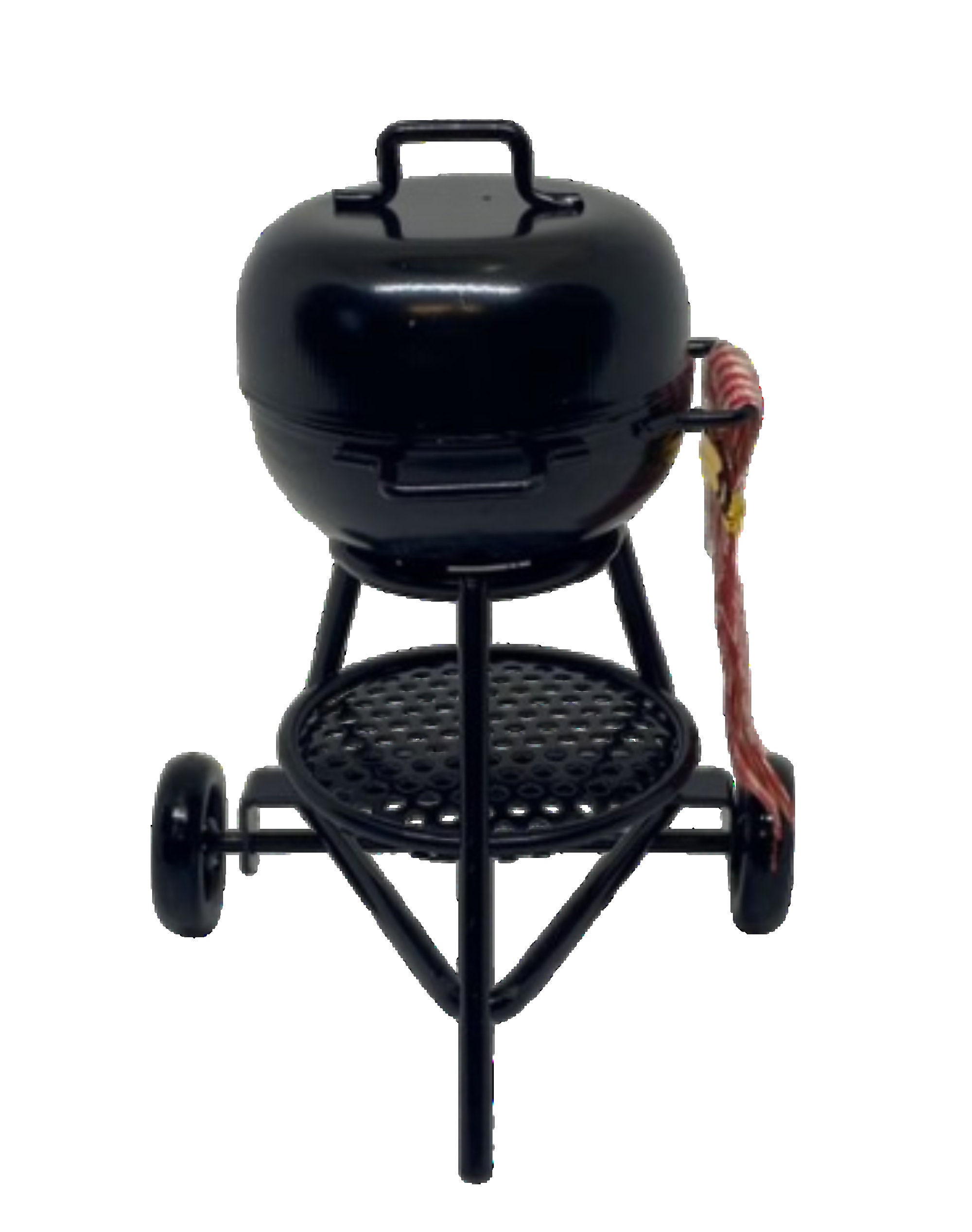 Dolls House Miniature 1:12th Scale Round BBQ Barbeque Set, Garden ...