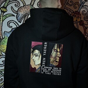 Eren Yeager Attack on Titan Embroidery Design machine Anime Embroidery ...